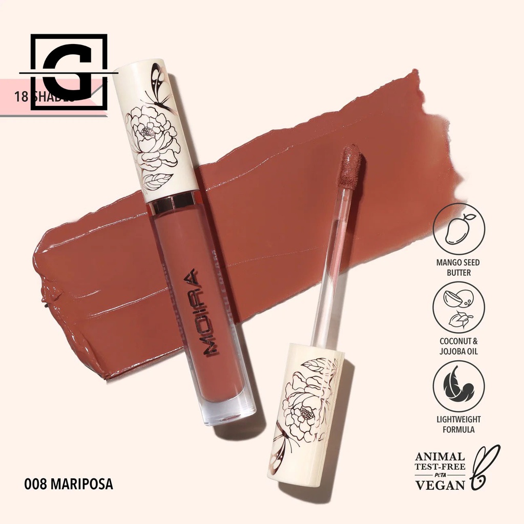 MOIRA LABIAL EN CREMA LIP PLUSH CREAM 08 MARIPOSA | Glamora Mx